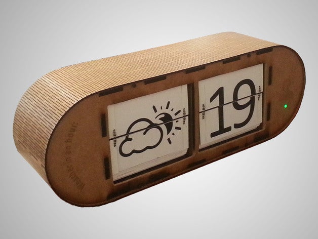 Split Flap Display Lasercut Weather Station With Arduino Circuits